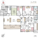 日当たりの良い家事室がある平屋建の間取り【53坪6LDK平屋建】No.49B | みゆう間取り相談室